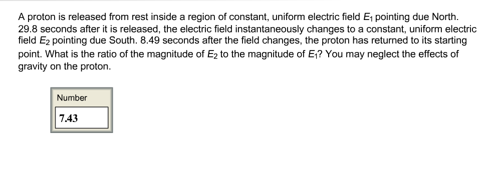 Solved A proton is released from rest inside a region of | Chegg.com