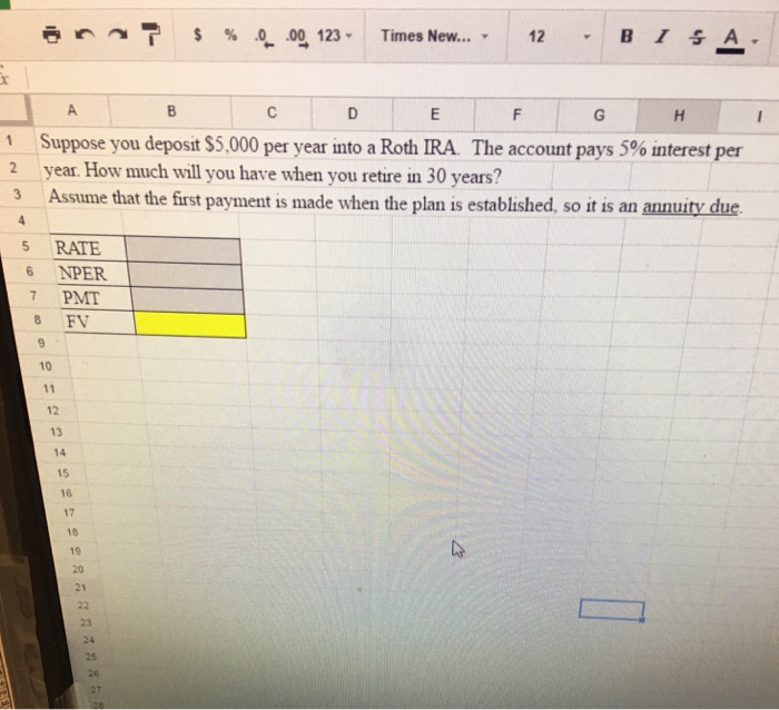 Solved .0 00 123 Times New 12 B I A Suppose you deposit | Chegg.com
