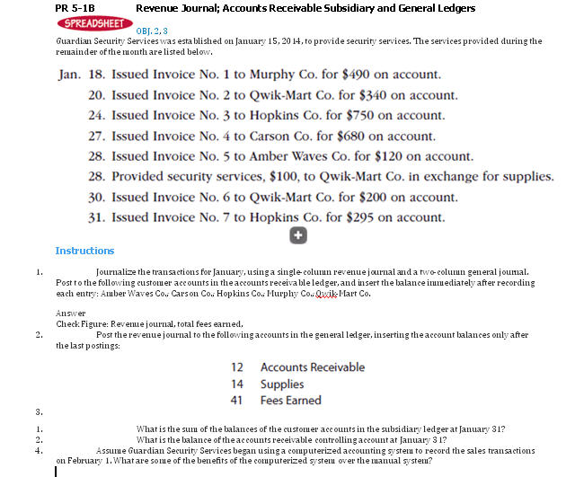 Solved Journalize the transactions for January, using a | Chegg.com