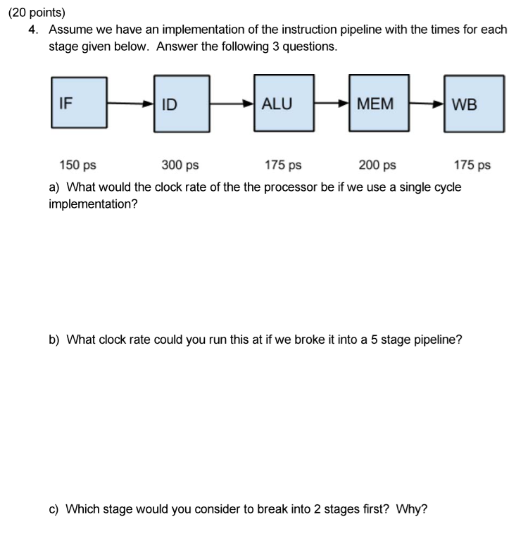 Solved Assume we have an implementation of the instruction | Chegg.com