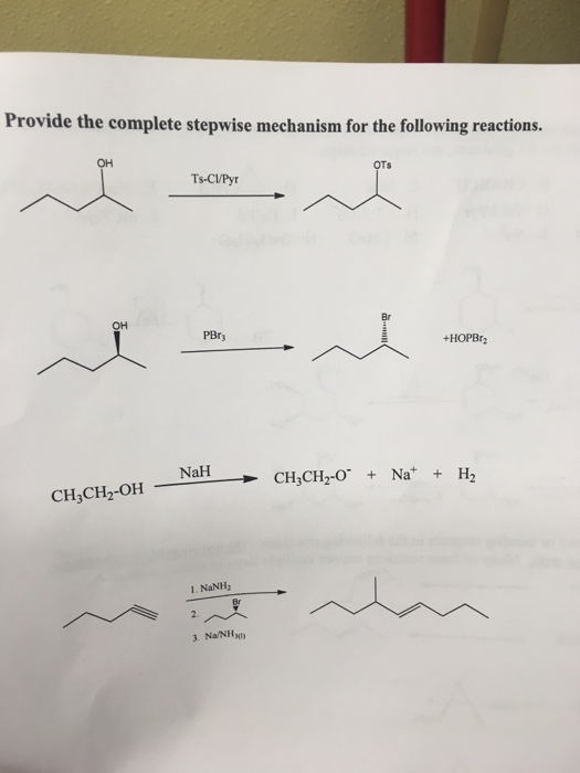 Solved Provide the complete stepwise mechanism for the | Chegg.com