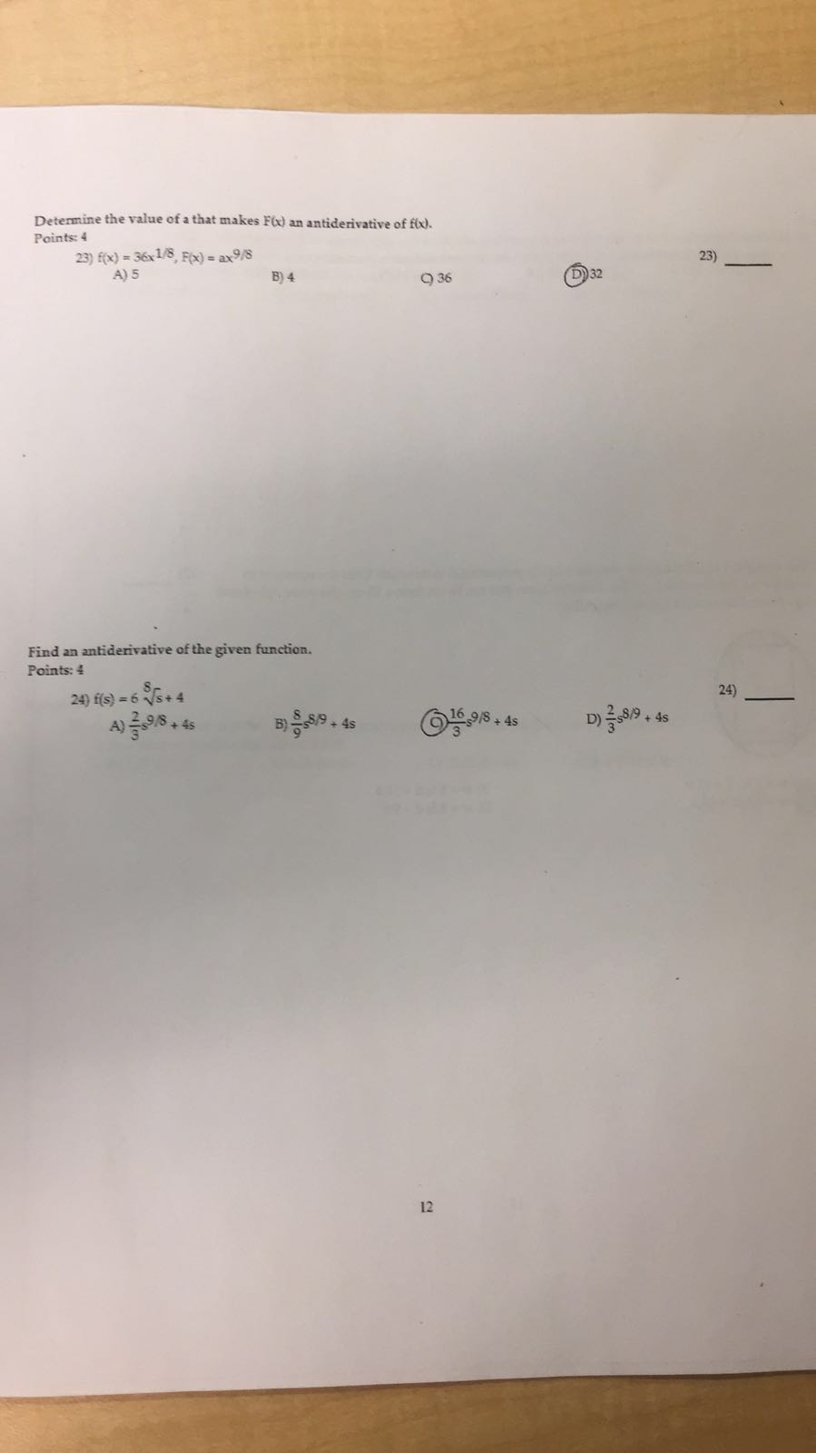 Solved Determine the value of a that makes F(x) an | Chegg.com