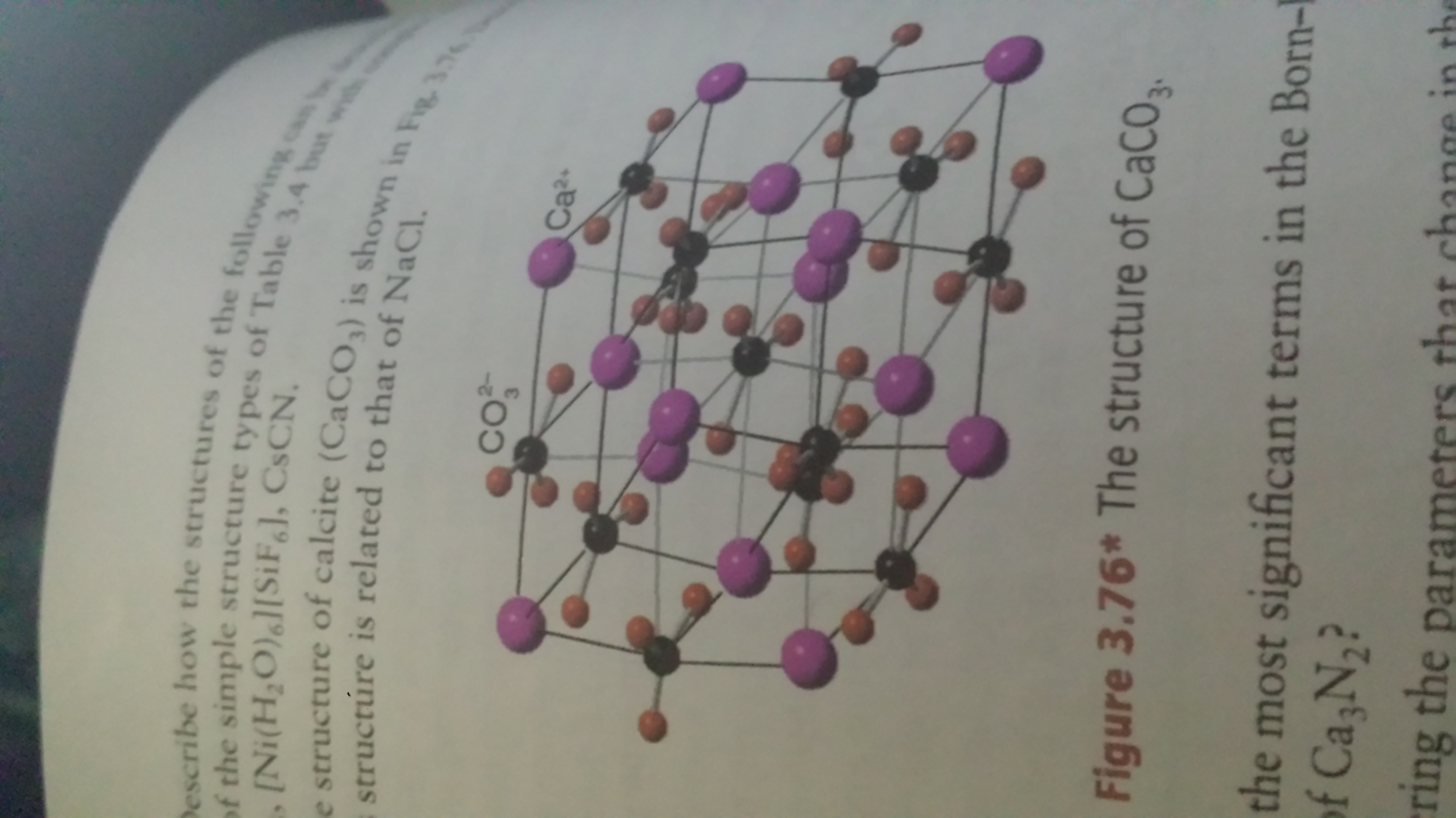 Solved Inorganic Chemsitry: The structure of calcite (caco3) | Chegg.com