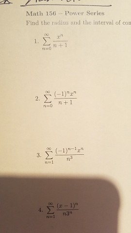 Solved find the radius and interval of convergence of the | Chegg.com
