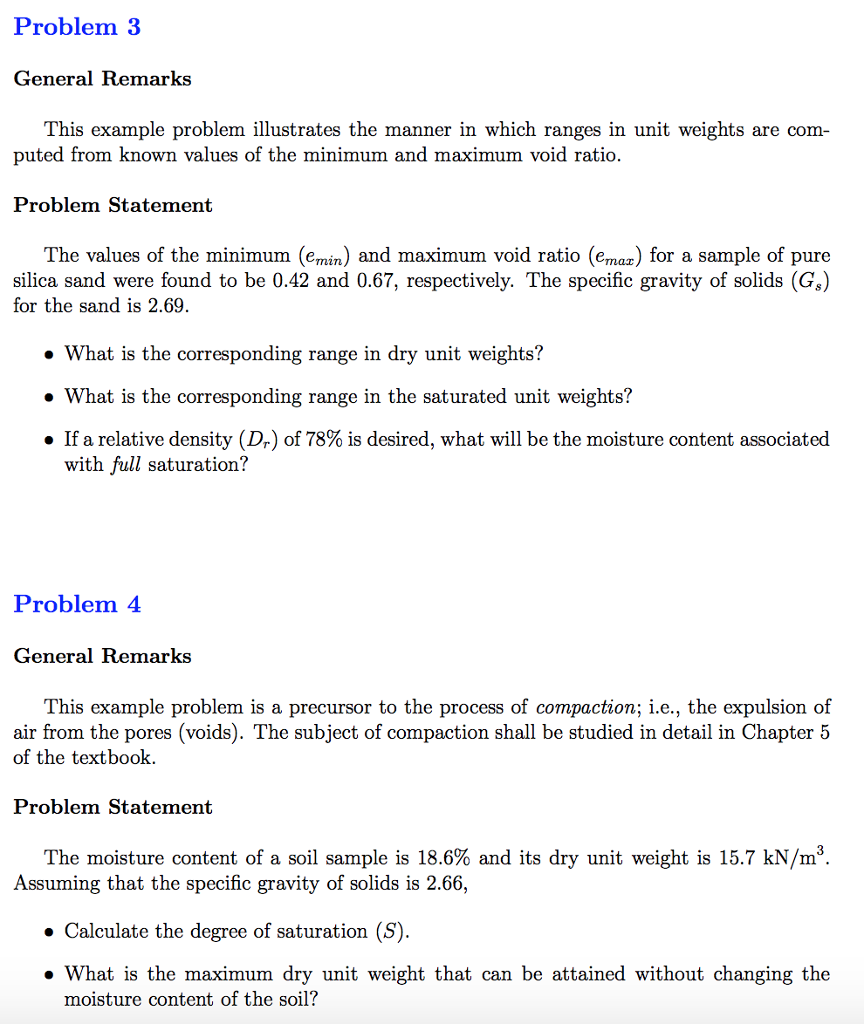 Solved Problem 3 General Remarks This example problem | Chegg.com