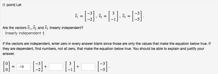 Solved Let vector v_1 = [-3 -2], vector v_2 = [3 -1], | Chegg.com