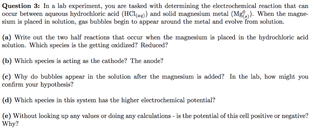 Solved Question 3: In a lab experiment, you are tasked with | Chegg.com
