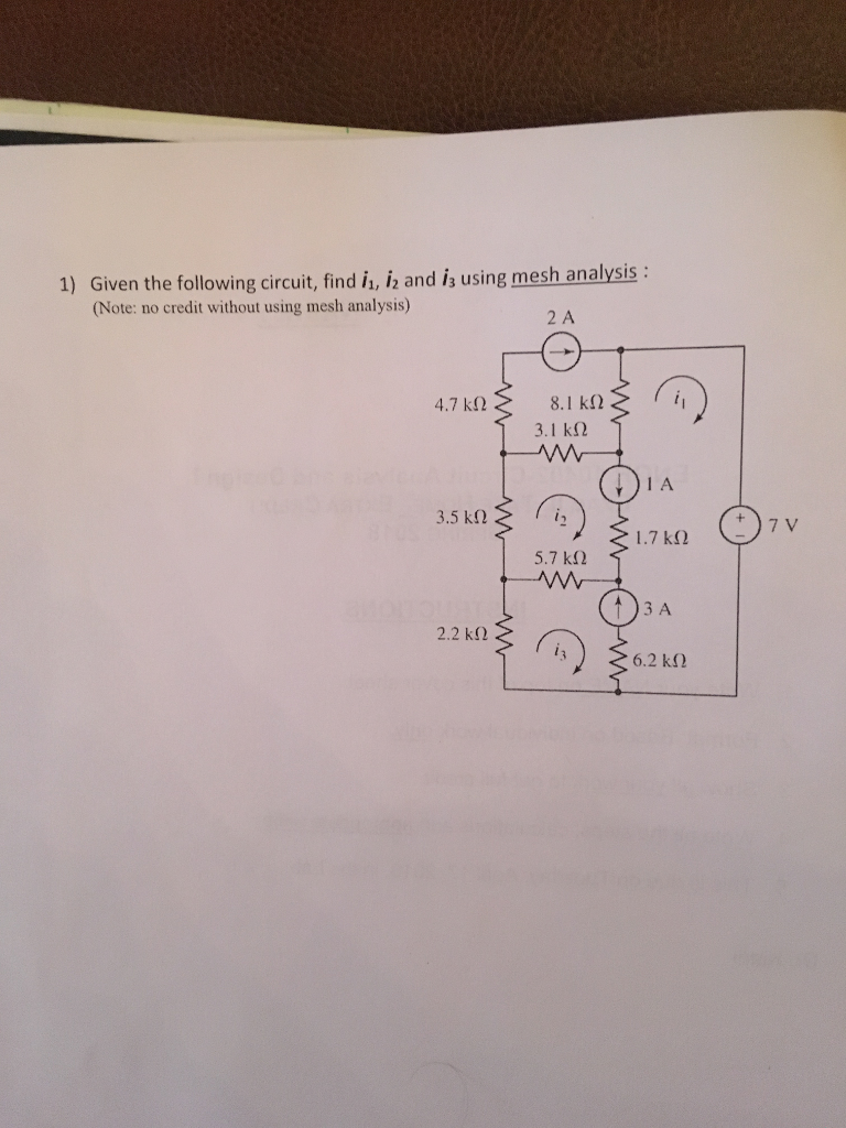 Solved 1) Given the following circuit, find i, i and ia | Chegg.com