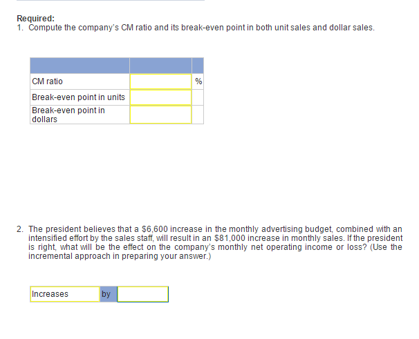 Solved Problem 5-22 Basics of CVP Analysis; Cost | Chegg.com