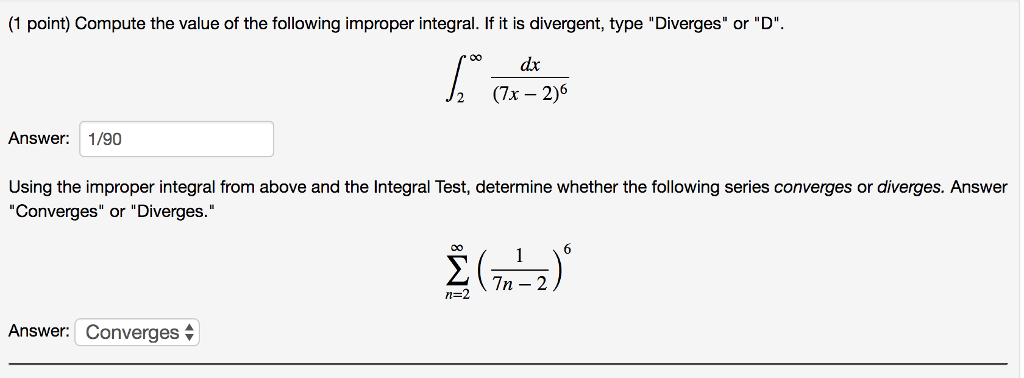 Solved Compute the value of the following improper integral. | Chegg.com