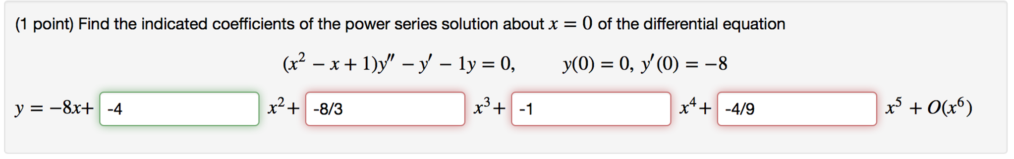 Solved Find the indicated coefficients of the power series | Chegg.com