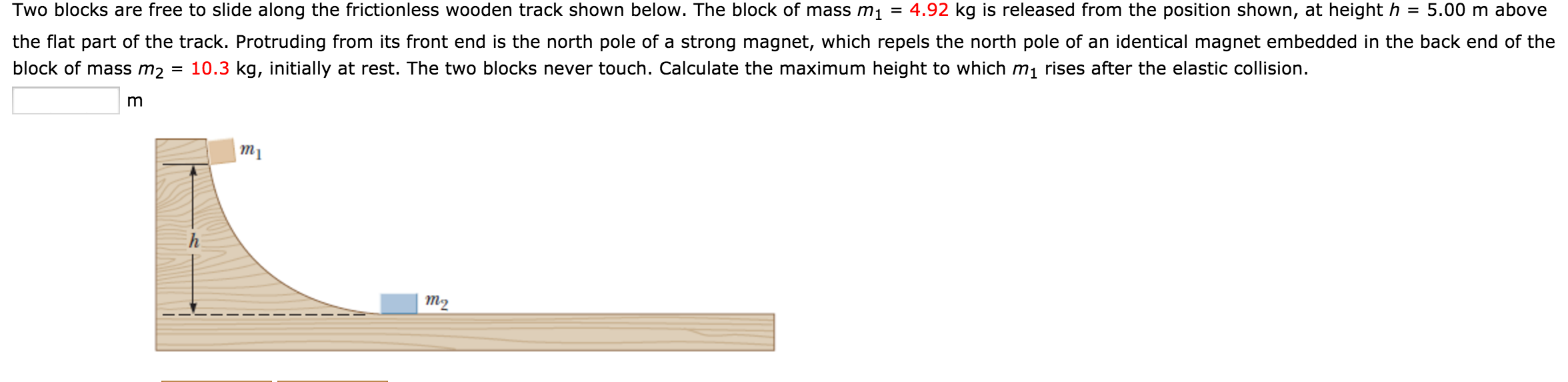 Solved Two blocks are free to slide along the frictionless | Chegg.com