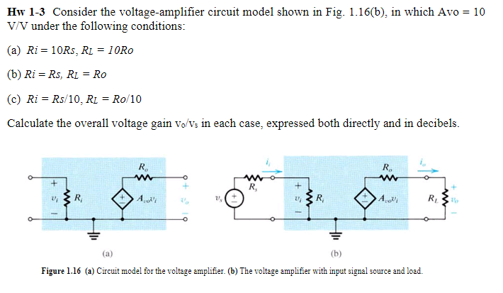 Solved Consider the voltage-amplifier circuit model shown in | Chegg.com