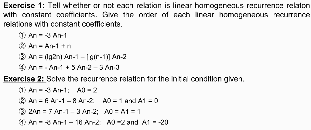 Solved Exercise 1:_Tell whether or not each relation is | Chegg.com