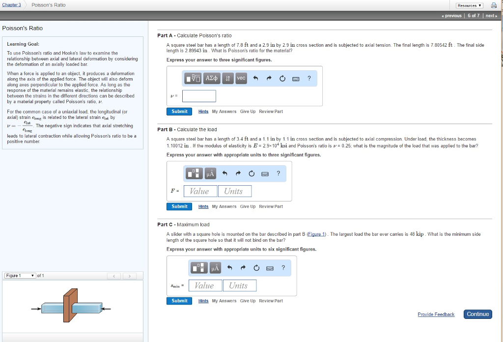 Solved Poisson's Ratio Learning Goal: To use Poisson's | Chegg.com