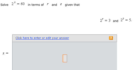 Solved Let 2a = 5 and 2b = 11. Using exponent rules, solve | Chegg.com