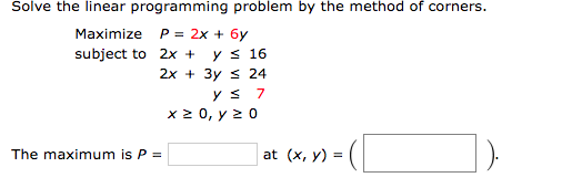 Solved Solve the linear programming problem by the method of | Chegg.com