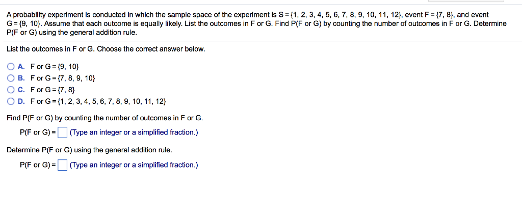 Solved A probability experiment is conducted in which the | Chegg.com