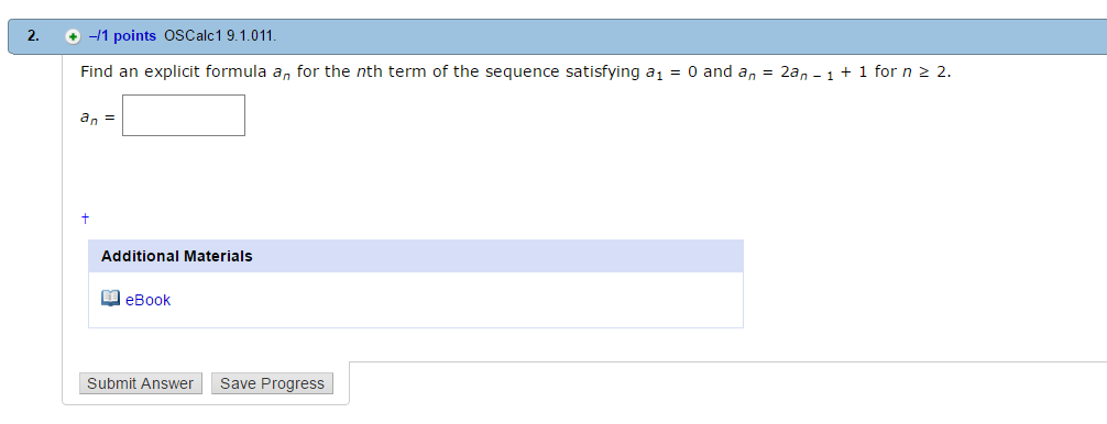 Solved Find an explicit formula an for the nth term of the | Chegg.com