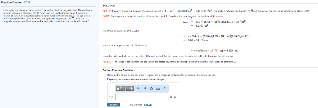 Solved Practice Problem 20.5 SOLUTION sverage racius of | Chegg.com