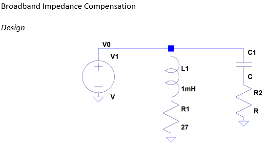 Solved Broadband Impedance Compensation Design VO L1 1 mH R1 | Chegg.com
