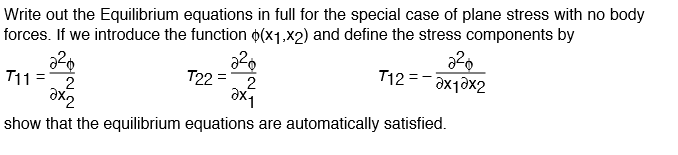 Solved Write out the Equilibrium equations in full for the | Chegg.com