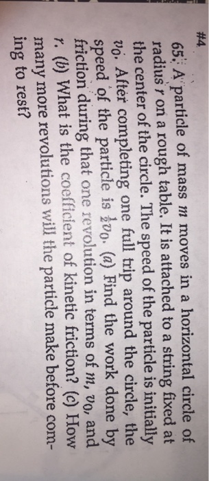 Solved A particle of mass m moves in a horizontal circle of | Chegg.com