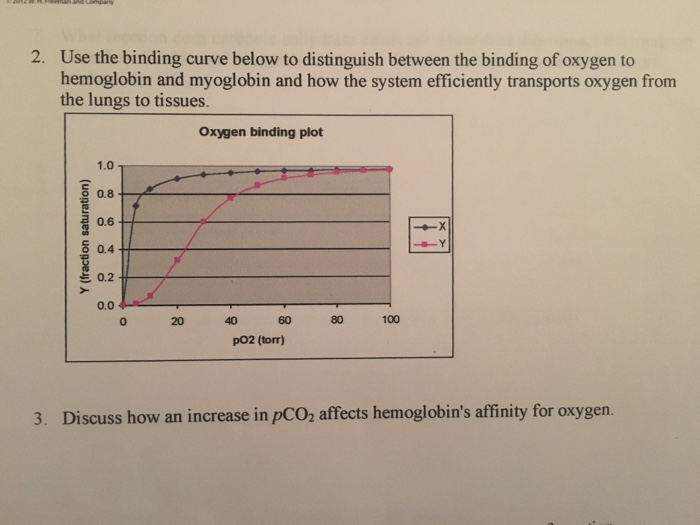Solved Use the binding curve below to distinguish between | Chegg.com