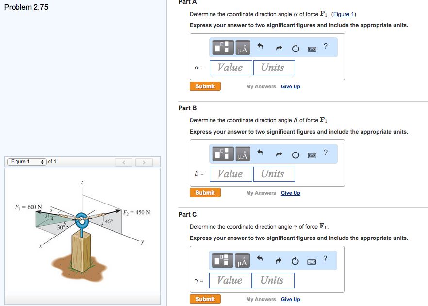 Solved Part A Determine The Coordinate Direction Angle Alpha