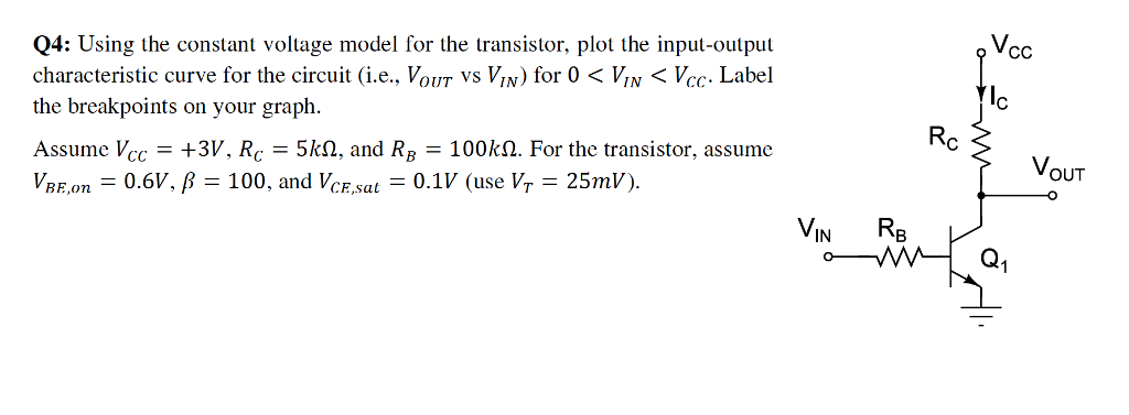 Solved Q4: Using the constant voltage model for the | Chegg.com