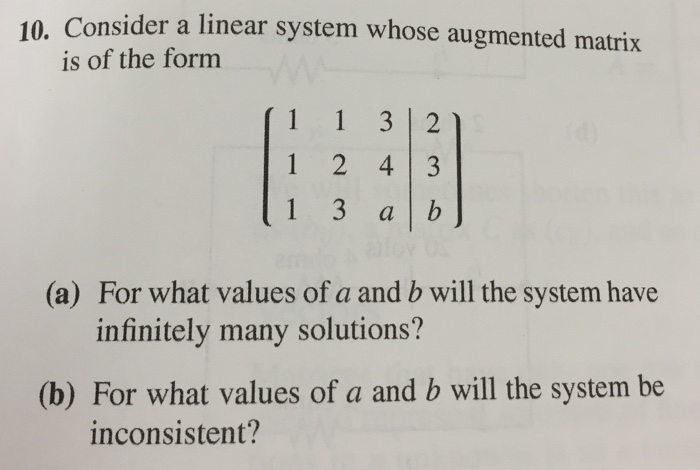 Solved Consider A Linear System Whose Augmented Matrix Is Of
