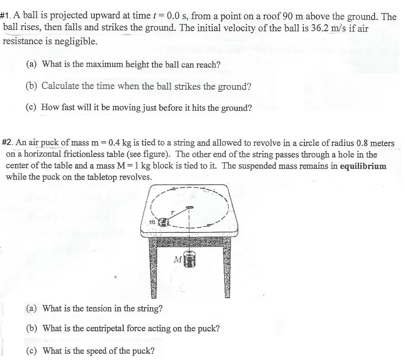Solved A ball is projected upward at time t = 0.0 s, from a | Chegg.com