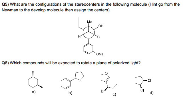 Solved What are the configurations of the stereocenters in | Chegg.com