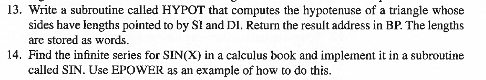 Solved Write A Subroutine Called Hypot That Computes The