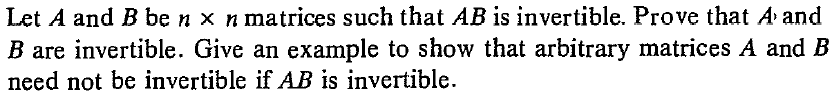 Solved Let A and B be n x n matrices such that AB is | Chegg.com