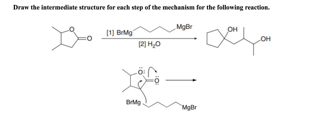 Solved Draw the intermediate structure for each step of the | Chegg.com