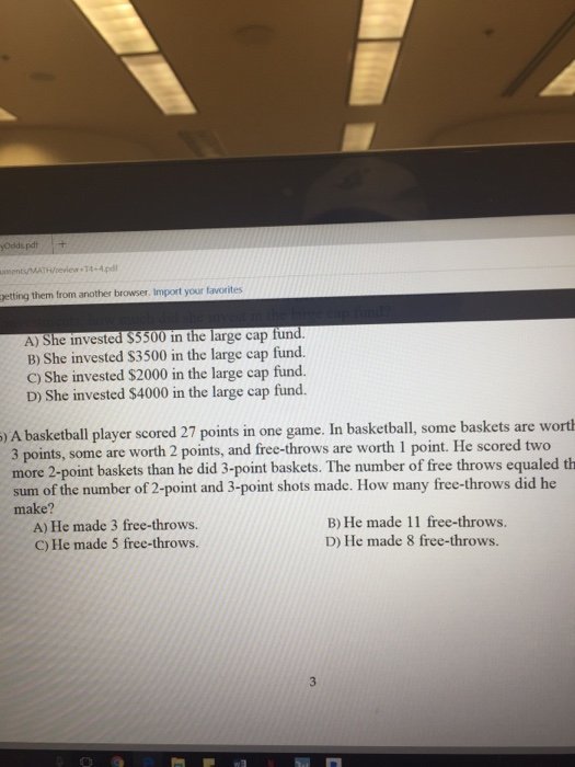 Solved A basketball player scored 27 points in one game. In | Chegg.com