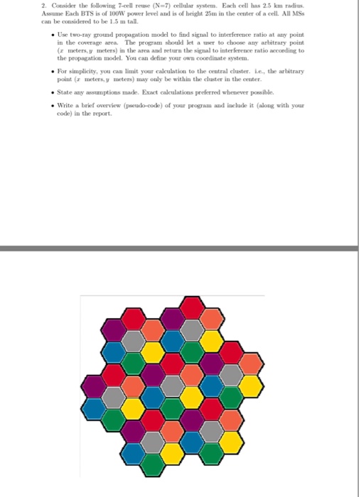 Solved Consider the following 7-cell reuse (N = 7) cellular | Chegg.com