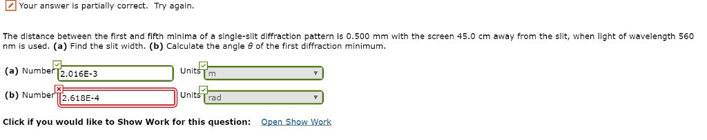 Solved The distance between the first and fifth minima of a | Chegg.com