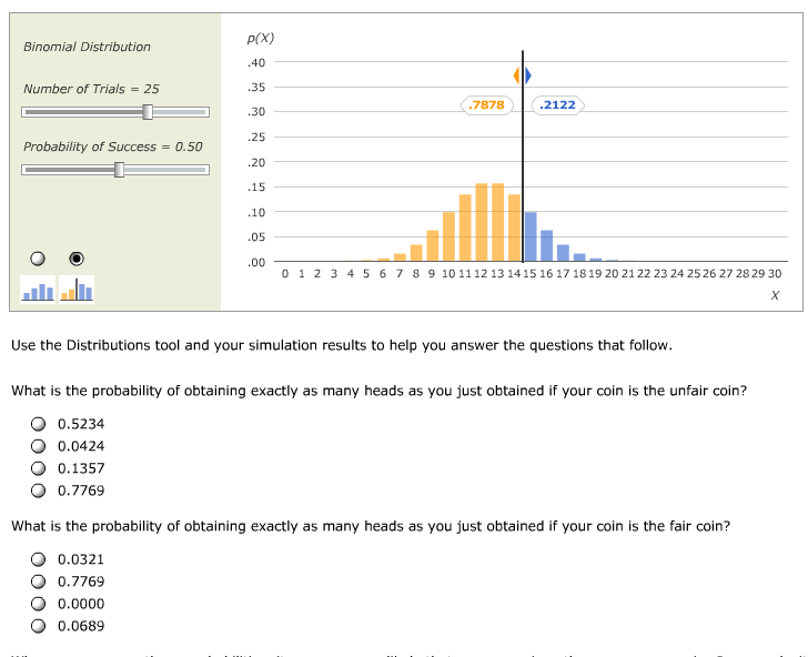 Flipping coins and the binomial distribution#2 | Chegg.com