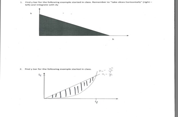 Find y bar for the following example started in | Chegg.com