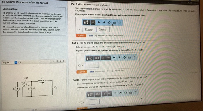 Solved To analyze an RL circuit to determine the initial | Chegg.com