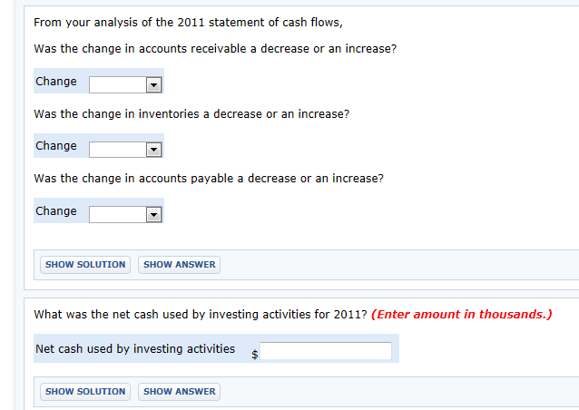Solved Need to provide increase/decrease analysis for | Chegg.com