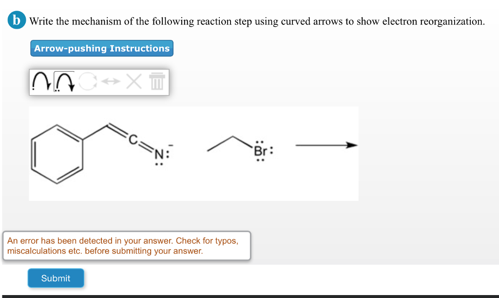 Solved Write the mechanism of the following reaction step | Chegg.com