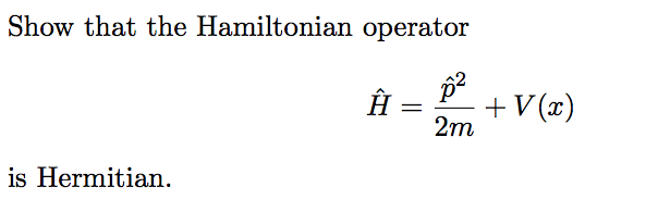 Hamiltonian Operator