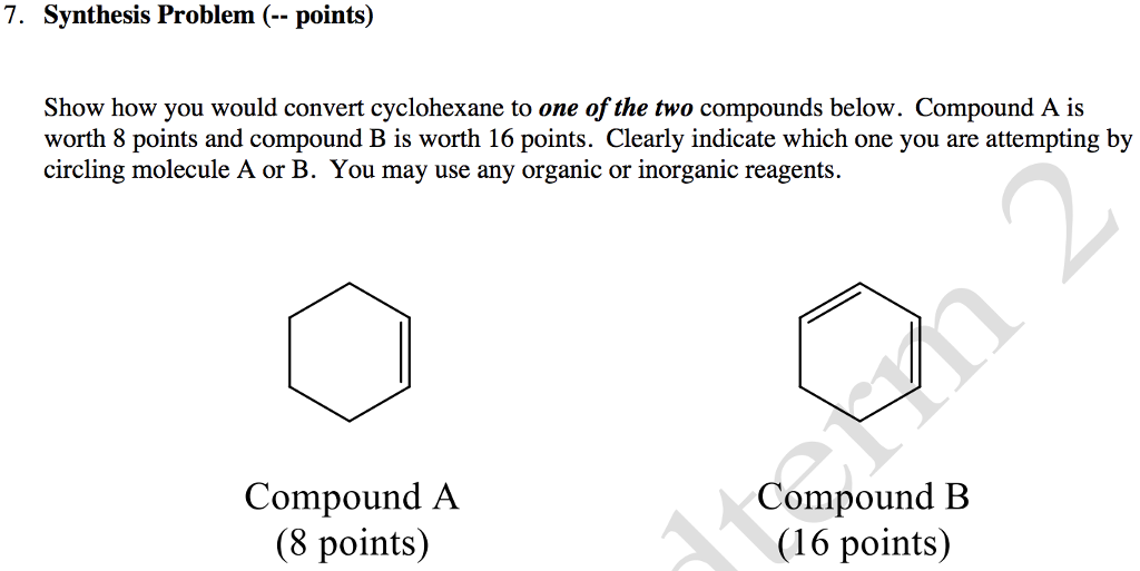 Solved 7. Synthesis Problem (- points,) Show how you would | Chegg.com