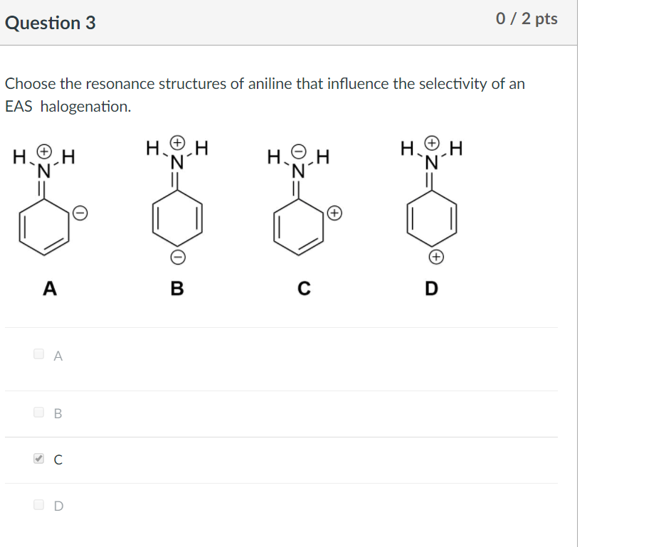 Solved Question 3 0/2 pts Choose the resonance structures of | Chegg.com