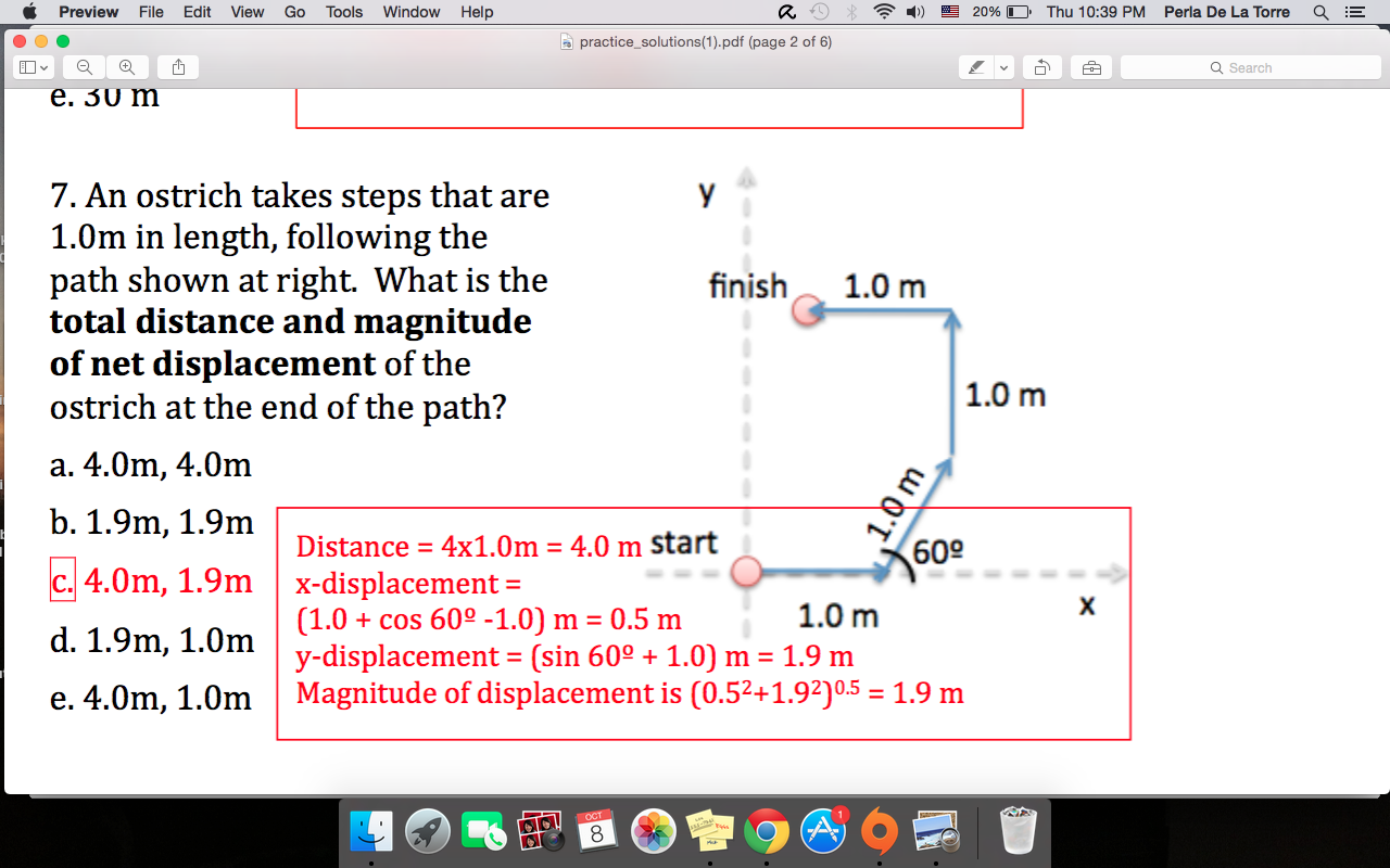 Solved I understand how the distance was obtained but why | Chegg.com