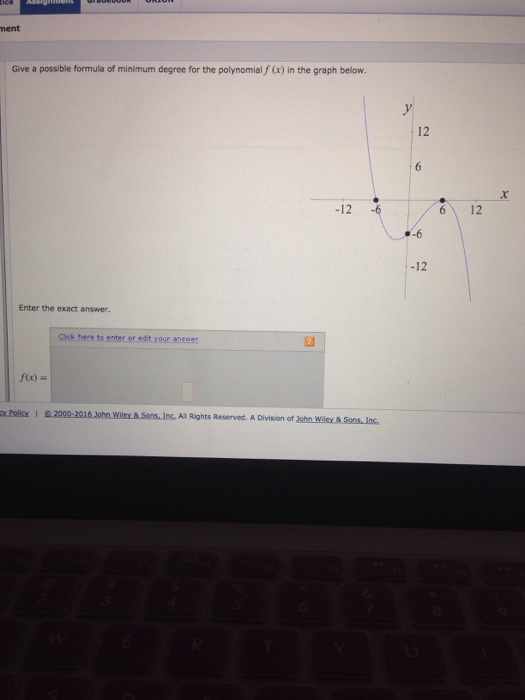 Solved Give a possible formula of minimum degree for the | Chegg.com
