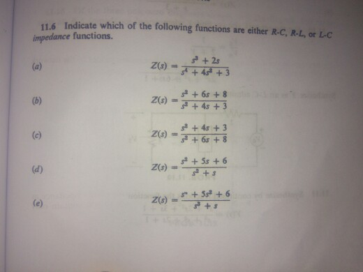 Solved 11.6 Indicate which of the following functions are | Chegg.com